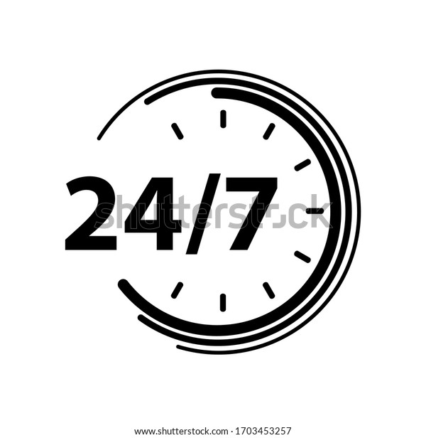 247 Icon On White Background Stock Vector (Royalty Free) 1703453257 ...