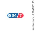 6,766 24 7 Logo Images, Stock Photos, 3D objects, & Vectors | Shutterstock