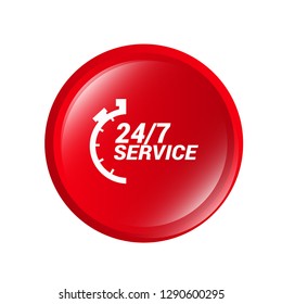 247 Service Red Bannerlabel Stock Vector (Royalty Free) 1290600295 ...
