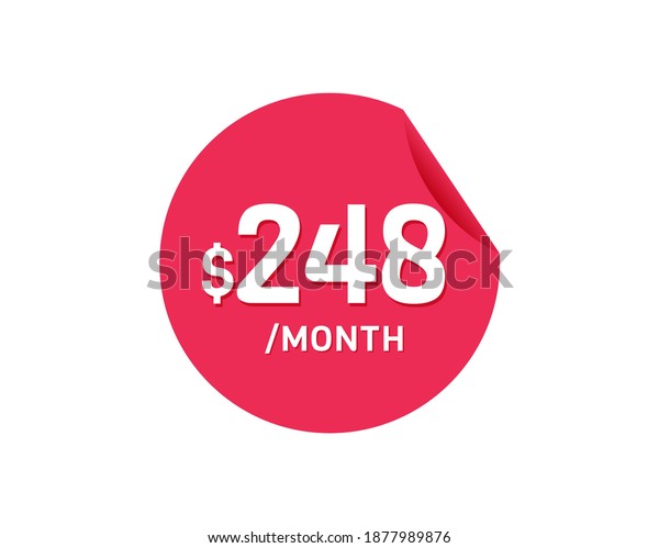 248 Dollar Month 248 Usd Monthly Stock Vector (Royalty Free) 1877989876 ...