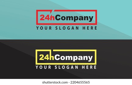 24h Logo Design Vector Business Icon Stock Vector (Royalty Free ...