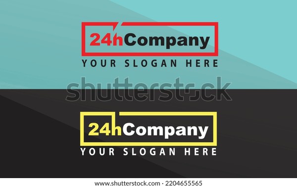 24h Logo Design Vector Business Icon Stock Vector (Royalty Free ...