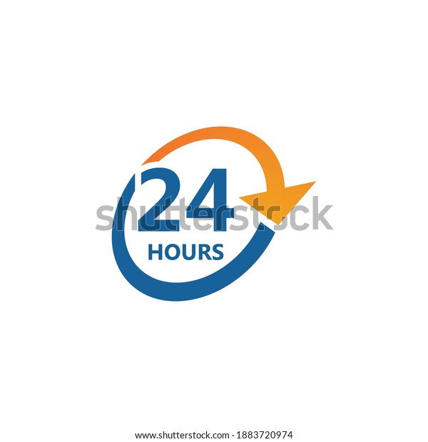 24hr Logo Symbol Vector Design Stock Vector (Royalty Free) 1883720974 ...