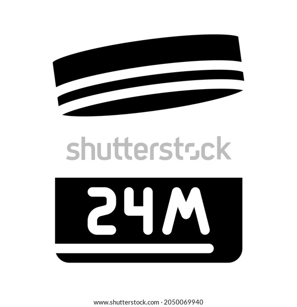 24m Period After Opening Package Glyph Stock Vector (Royalty Free ...