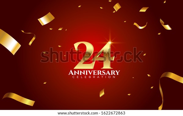 24th Anniversary Celebration Vector Background By Stock Vector (Royalty ...