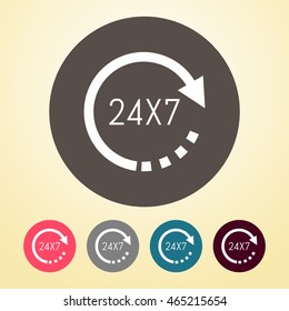 720 24x7 icon Stock Illustrations, Images & Vectors | Shutterstock