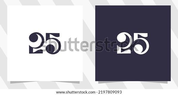 25 2 5 Number Logo Design Stock Vector (Royalty Free) 2197809093 ...