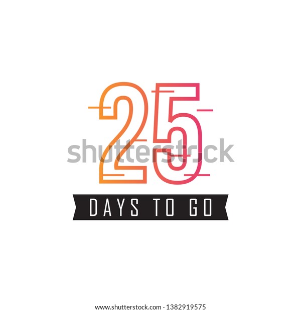 25 Days Go Design Template Stock Vector (Royalty Free) 1382919575 ...