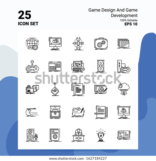 25 Game Design Game Development Icon Stock Vector (Royalty Free ...