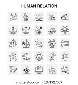 25 Hand Drawn Human Relation Icon Stock Vector (Royalty Free ...
