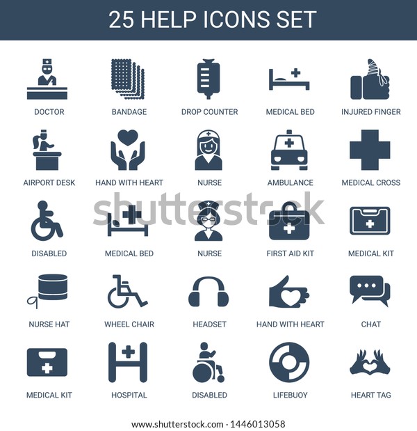 25 Help Icons Trendy Help Icons: เวกเตอร์สต็อก (ปลอดค่าลิขสิทธิ์ ...