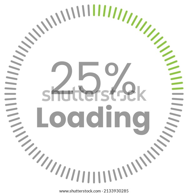 25% de carga. 25% de diagramas: vector de stock (libre de regalías ...