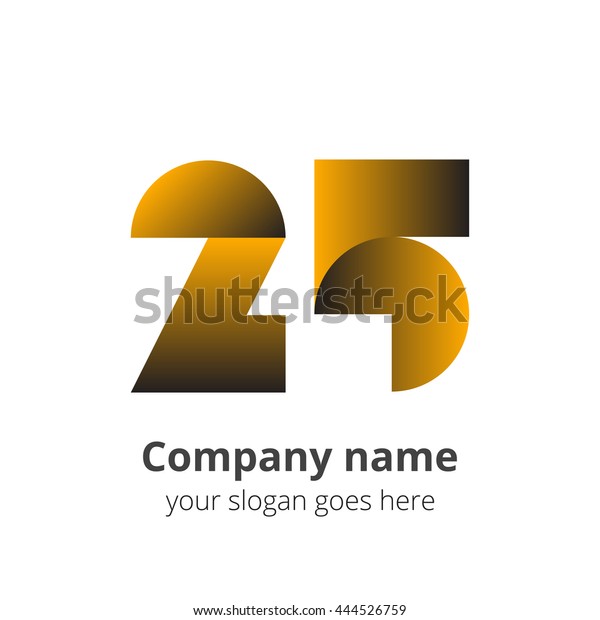 25 logotipo. Número veinticinco, 2 y: vector de stock (libre de ...