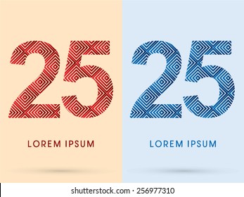 25 Number Luxury Font Designed Using Stock Vector (Royalty Free ...