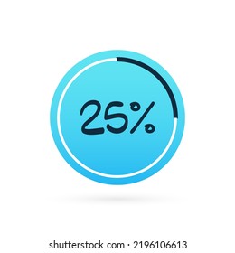 25 Percent Chart Vector Percentage Infographic Stock Vector (Royalty ...