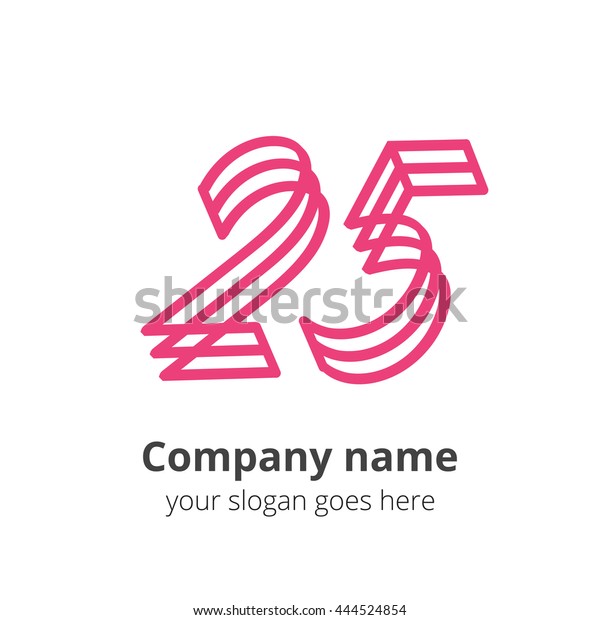 25 Pink Logo Concept Number Twenty Stock Vector (Royalty Free ...