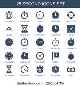 25 Second Icons Trendy Second Icons Stock Vector (Royalty Free ...