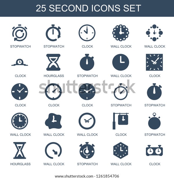 25 Second Icons Trendy Second Icons Stock Vector (Royalty Free ...