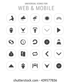 25 Universal Icon Set Simple Pictogram Stock Vector (Royalty Free ...