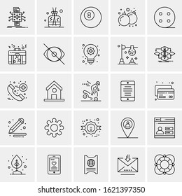 25 Universal Icons Vector Illustration Stock Vector (Royalty Free ...