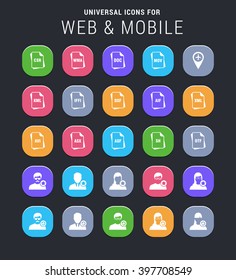 25 Universal Icons Web Mobile Stock Vector (Royalty Free) 397708549 ...