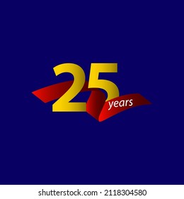 25 Years Anniversary Celebration Vector Template Stock Vector (Royalty ...