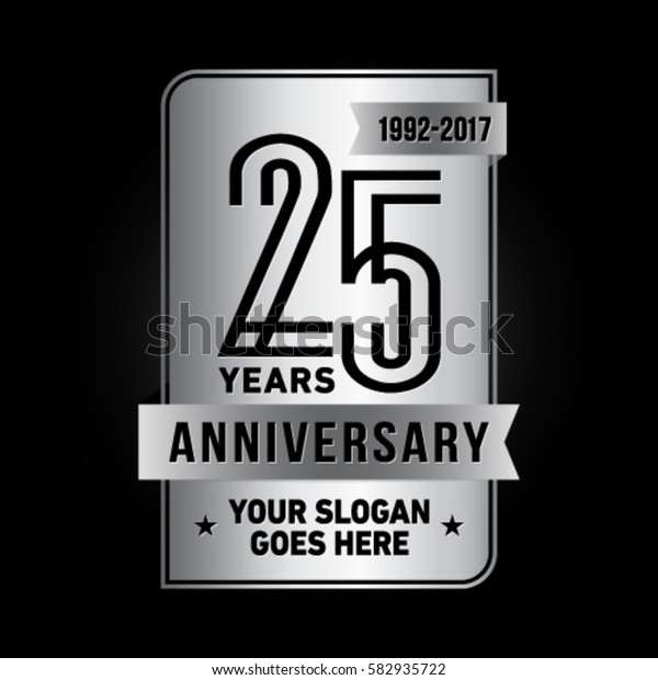 25 Years Anniversary Design Template Vector Stock Vector (Royalty Free ...