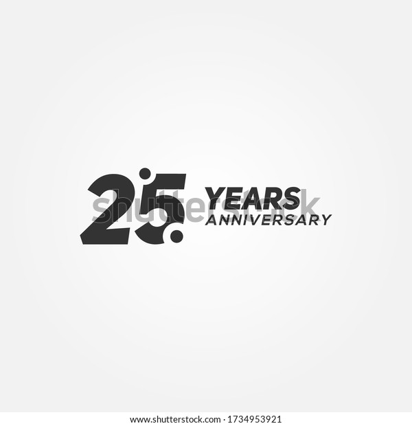 25 Years Anniversary Vector Design Stock Vector (Royalty Free ...