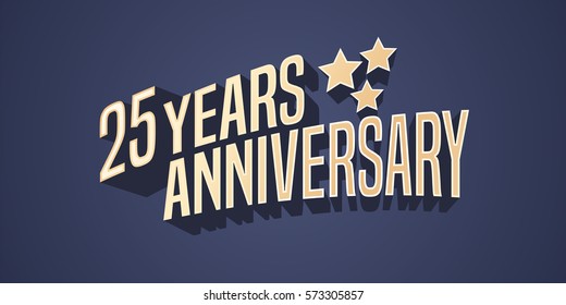 25 Years Anniversary Vector Icon Logo Stock Vector (Royalty Free ...