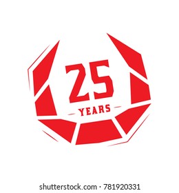 25 Years Design Template Anniversary Vector: เวกเตอร์สต็อก (ปลอดค่า ...