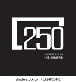 250 Year Anniversary Celebration Vector Design Stock Vector (Royalty ...
