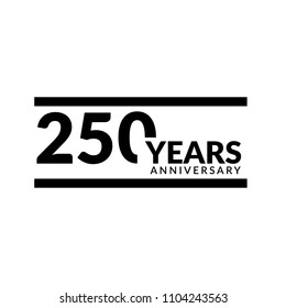 250 Years Anniversary Logo Template Stock Vector (Royalty Free ...