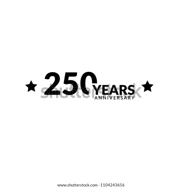 250 Years Anniversary Logo Template Stock Vector (Royalty Free ...