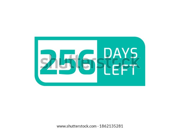 256 Days Left Banner On White Stock Vector (Royalty Free) 1862135281 ...