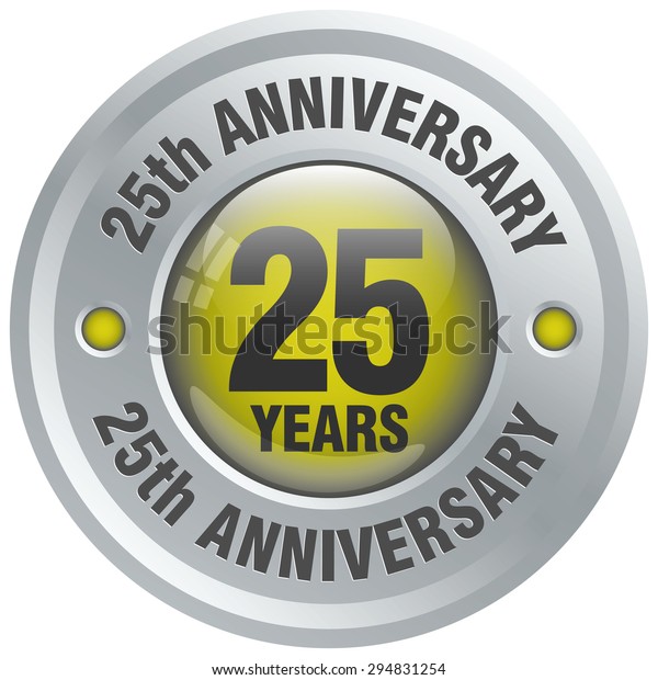 25th Anniversary Icon Stock Vector (Royalty Free) 294831254 | Shutterstock