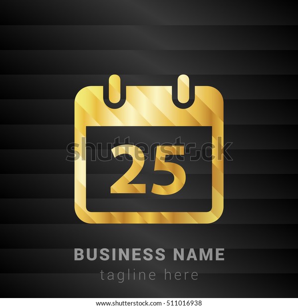 25th Calendar Gold Black Silk Fashion Stock Vector (Royalty Free ...