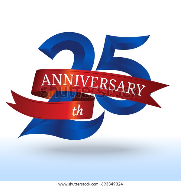 25th Years Anniversary Symbol Vector Stock Vector (Royalty Free ...