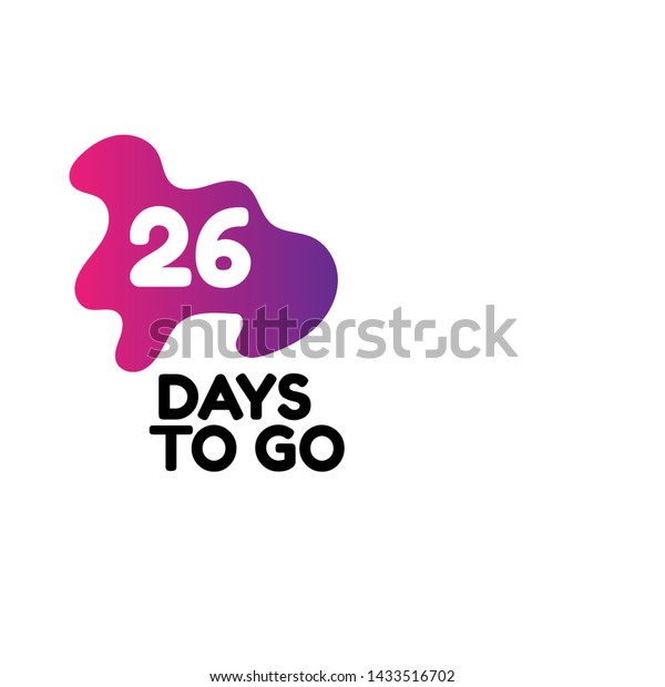 26 Days Go Banner Flat Style Stock Vector (Royalty Free) 1433516702