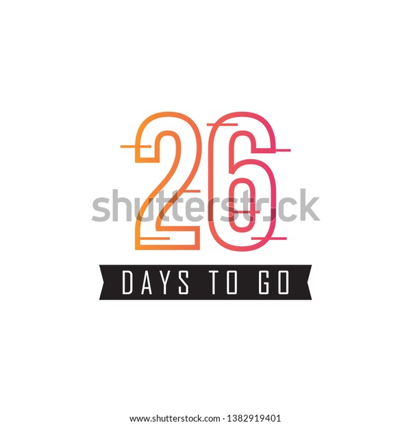 26 Days Go Design Template Stock Vector (Royalty Free) 1382919401