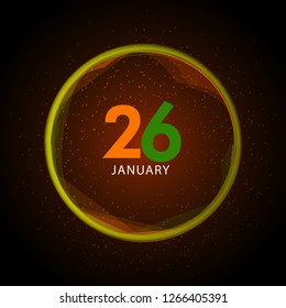 26 January Text Circular Frame On Stock Vector (Royalty Free ...