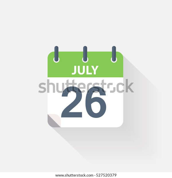 26 July Calendar Icon Stock Vector (Royalty Free) 527520379 | Shutterstock