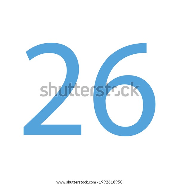 26 Number Simple Clip Art Vector Stock Vector (Royalty Free) 1992618950 ...