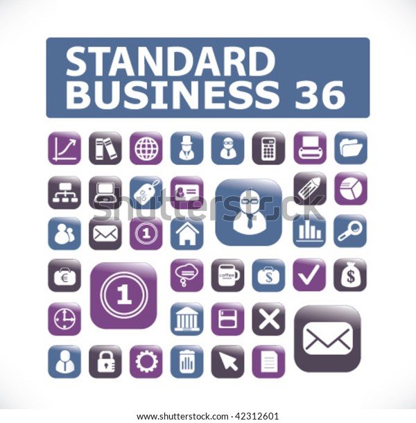 26 Standard Business Buttons Vector Stock Vector (Royalty Free ...