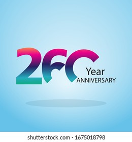 260 Year Anniversary Logo Vector Template Stock Vector (Royalty Free ...