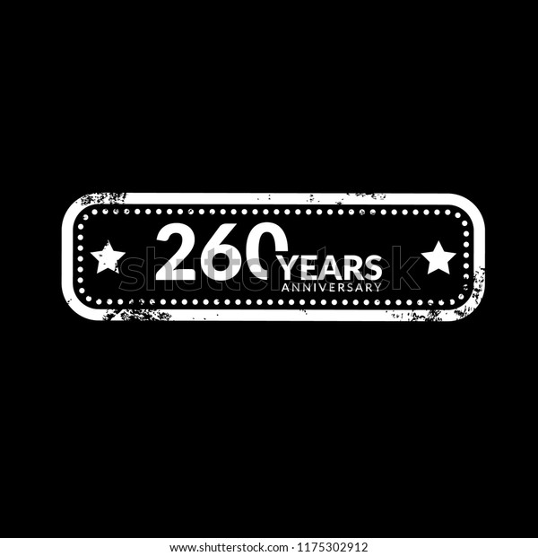 260 Years Anniversary Logo Template Stock Vector (Royalty Free ...