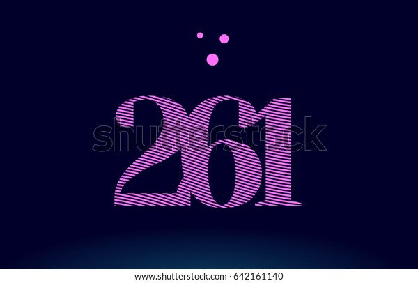 261 Number Digit Logo Pink Line 스톡 벡터(로열티 프리) 642161140 | Shutterstock