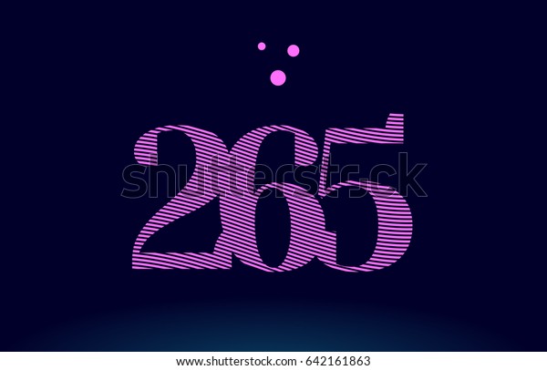 265 Number Digit Logo Pink Line 스톡 벡터(로열티 프리) 642161863 | Shutterstock