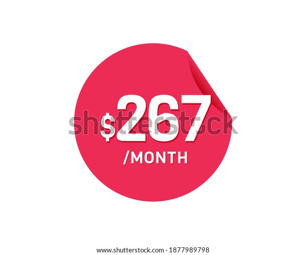 267 Dollar Month 267 Usd Monthly Stock Vector (Royalty Free) 1877989798 ...