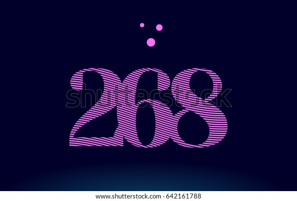 268 Number Digit Logo Pink Line Stock Vector (Royalty Free) 642161788 ...