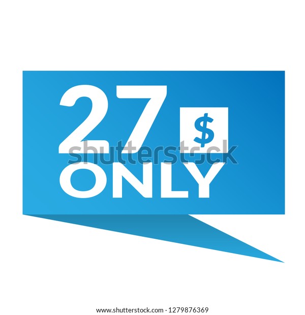 27 Dollars Only Emblem Label Badgesticker Stock Vector (Royalty Free ...